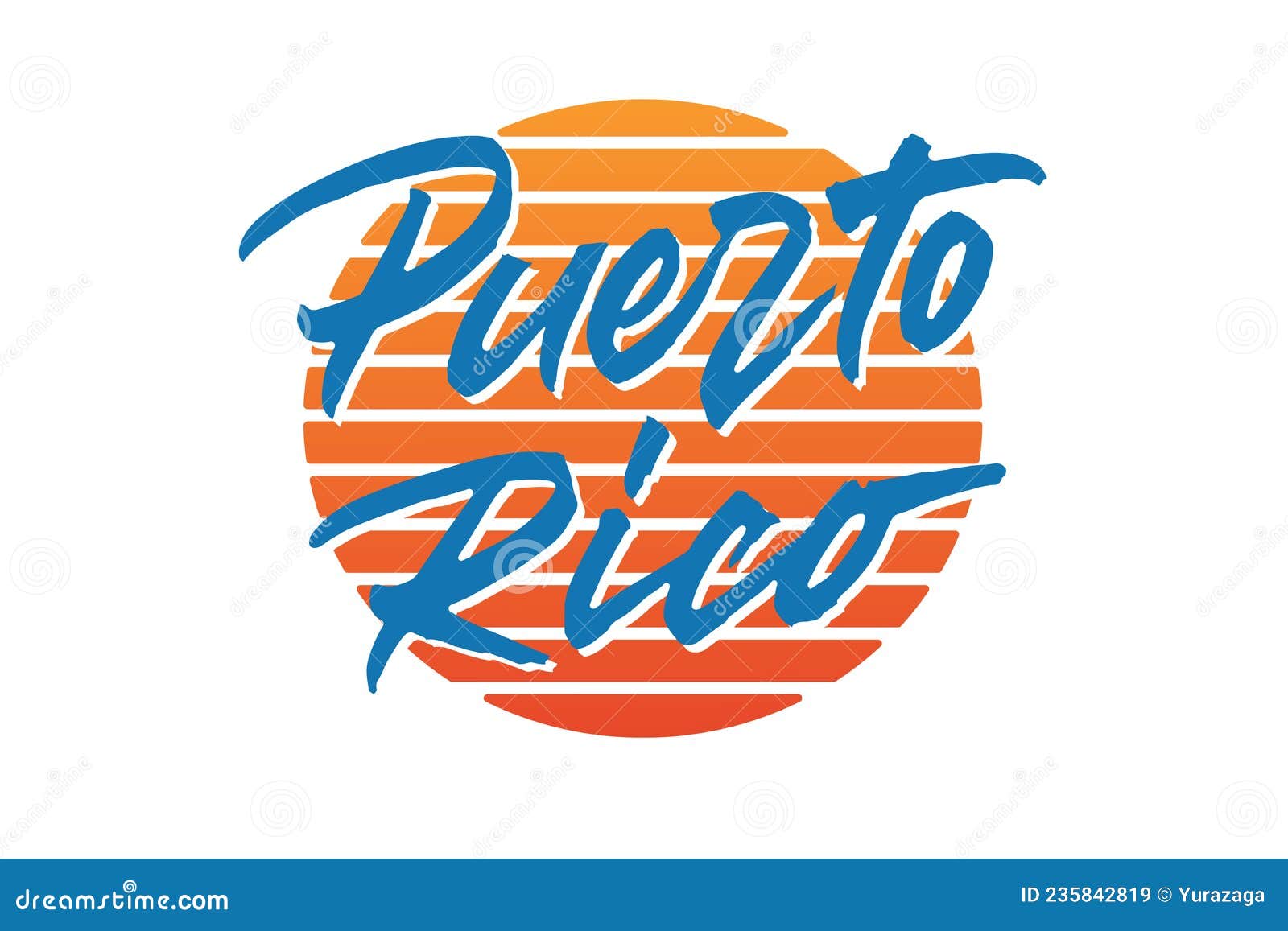Puerto Rico Lettering Design Stock Vector - Illustration of sign ...