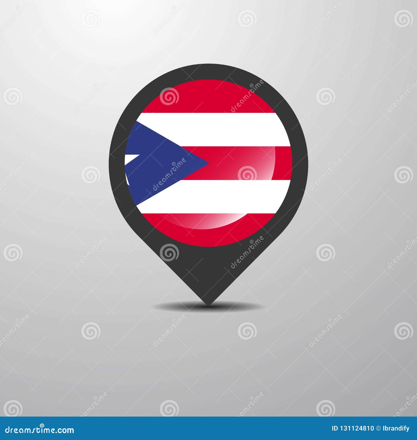 Puerto Rico Map Pin illustration de vecteur. Illustration du navigation ...