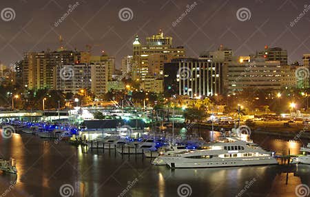 Puerto Rico at night stock image. Image of evening, skyline - 8227895