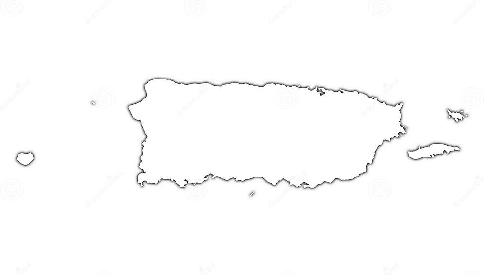 Puerto Rico outline map stock illustration. Illustration of borders ...