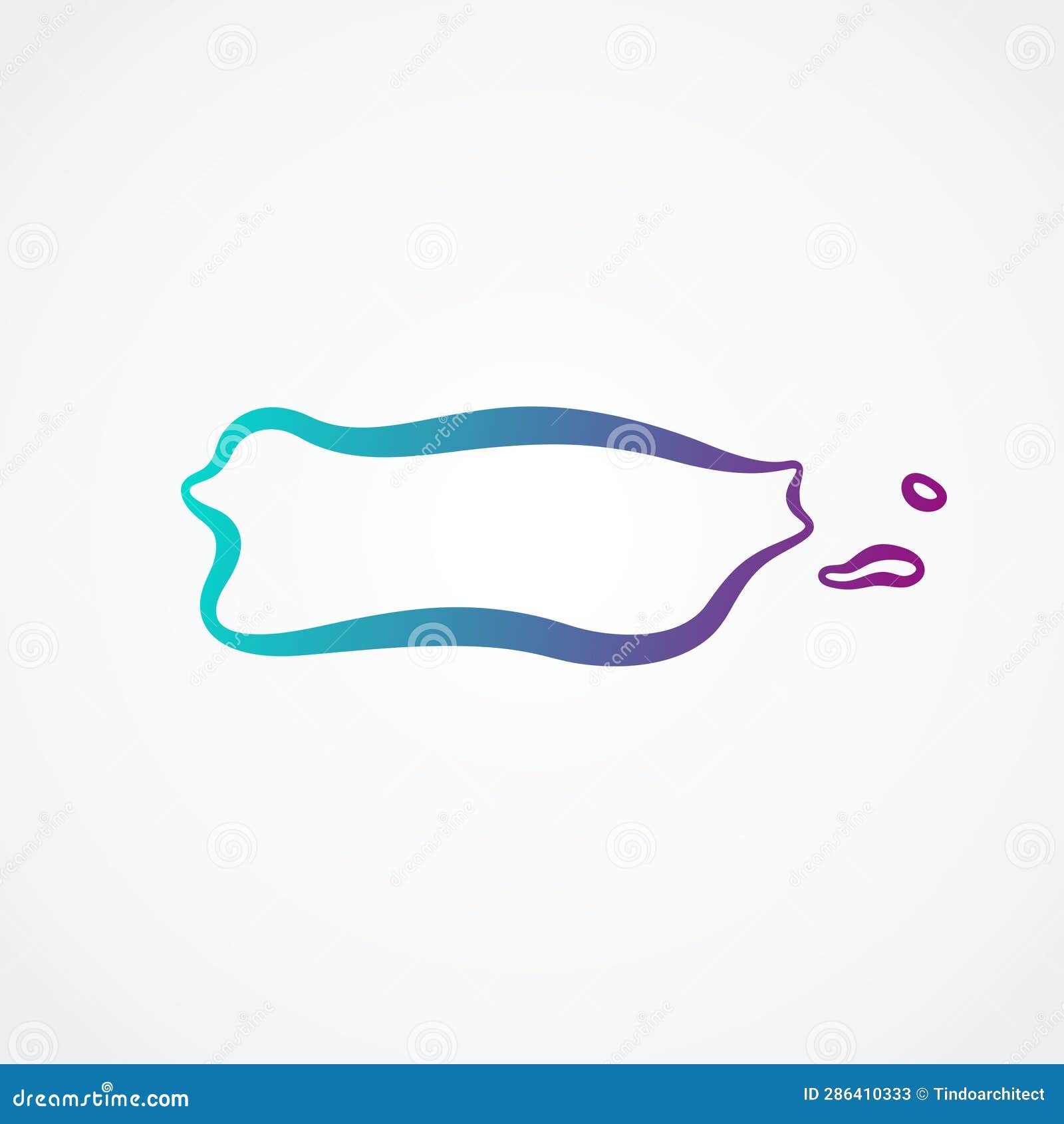 Puerto Rico - Outline Map stock vector. Illustration of stylized ...