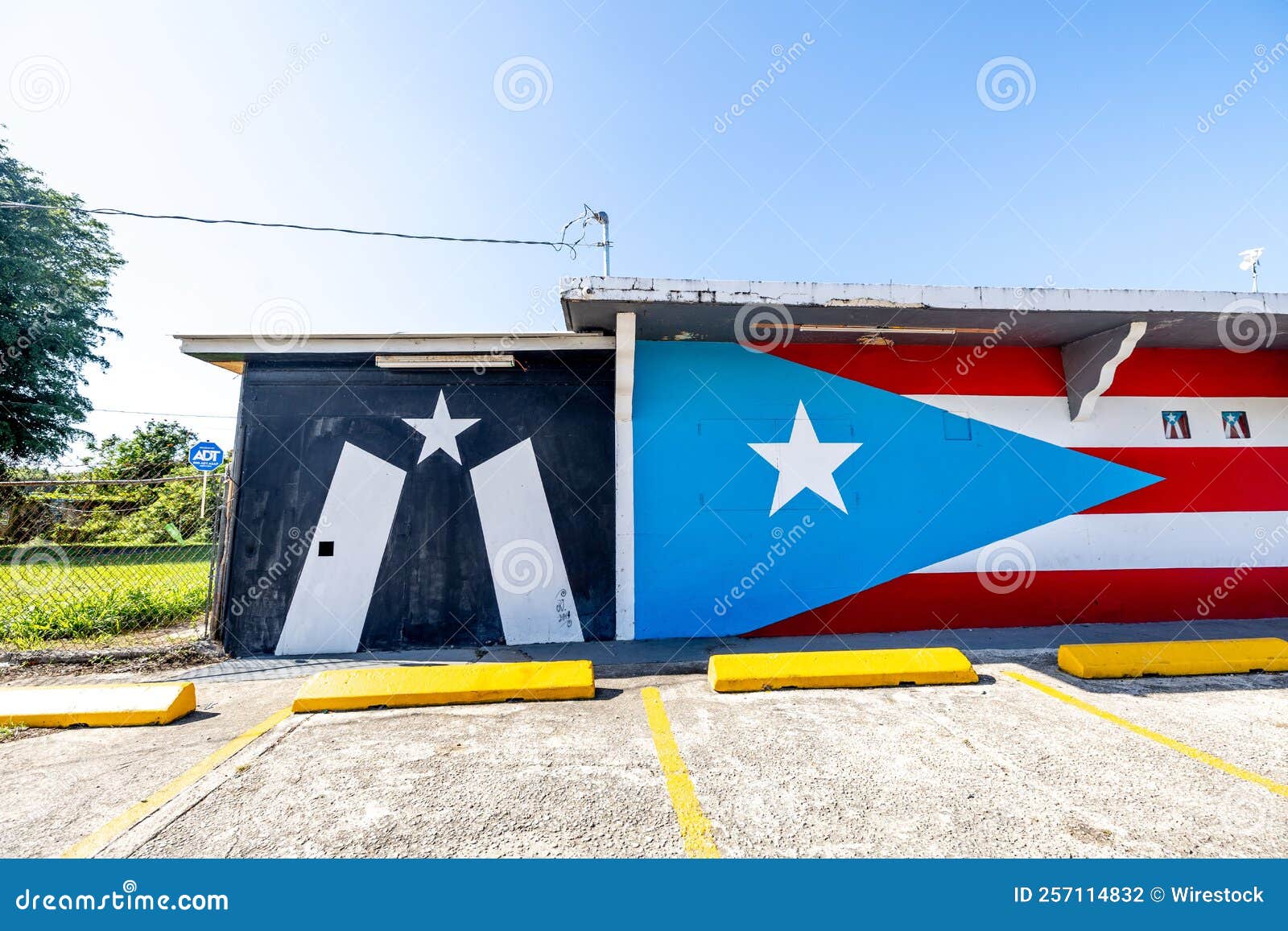 Puerto Rico S Flag & Protest Flag Painted on a Wall. Editorial ...