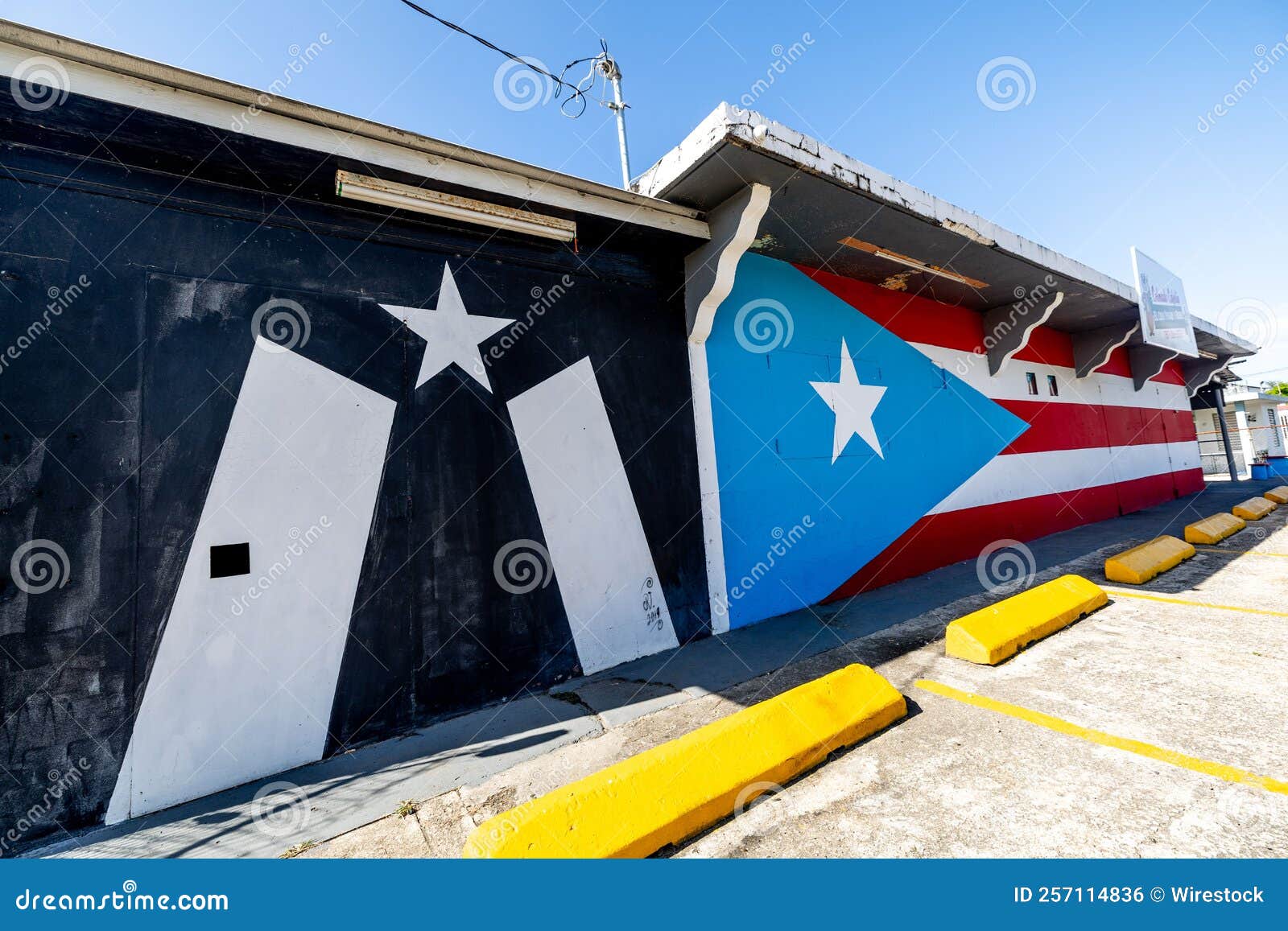 Puerto Rico S Flag & Protest Flag Painted on a Wall Editorial Photo ...