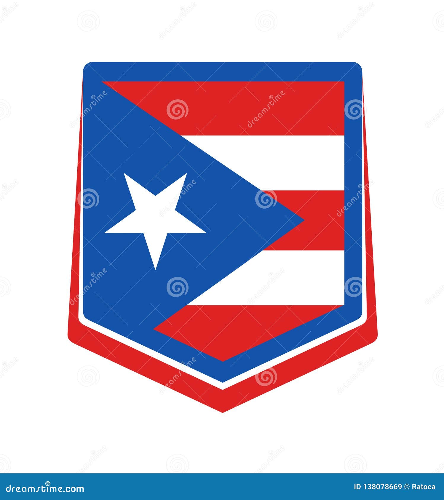 Puerto Rico symbol stock vector. Illustration of shield - 138078669