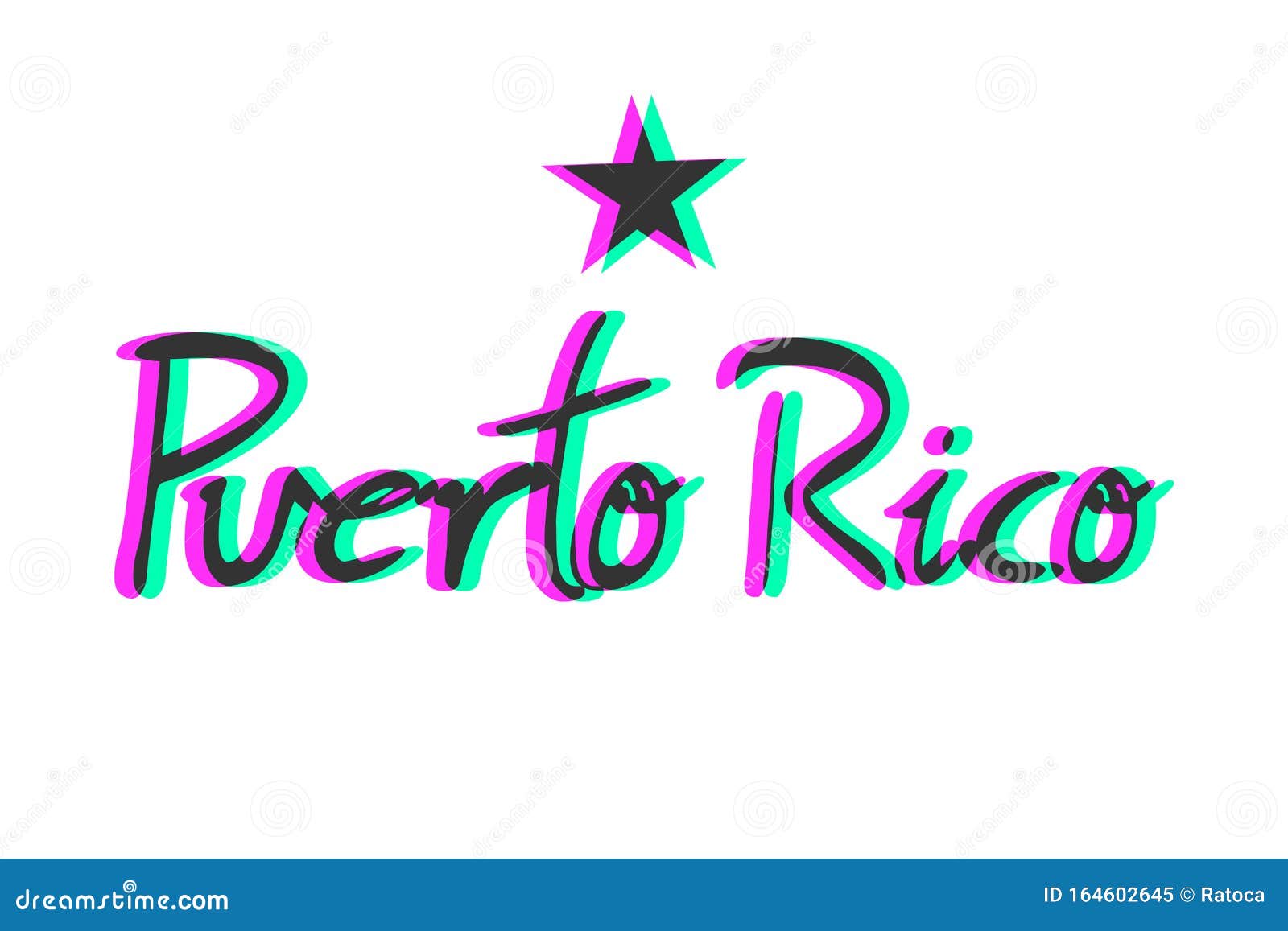 Puerto Rico Visual Effect Symbol Stock Vector - Illustration of rico ...