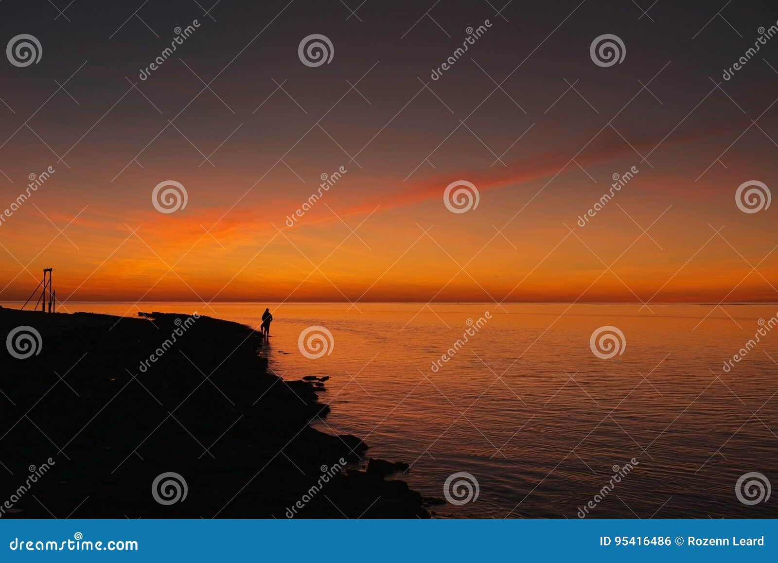Puesta Del Sol En La Isla De La Garza Foto de archivo - Imagen de ...