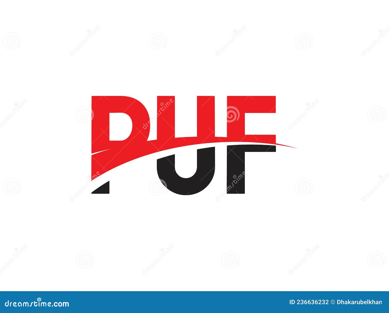 PUF Letter Initial Logo Design Vector Illustration Stock Vector ...