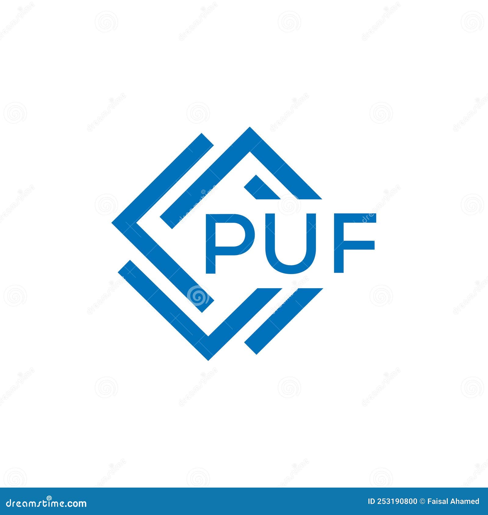 PUF Letter Logo Design on White Background. PUF Creative Circle Letter ...