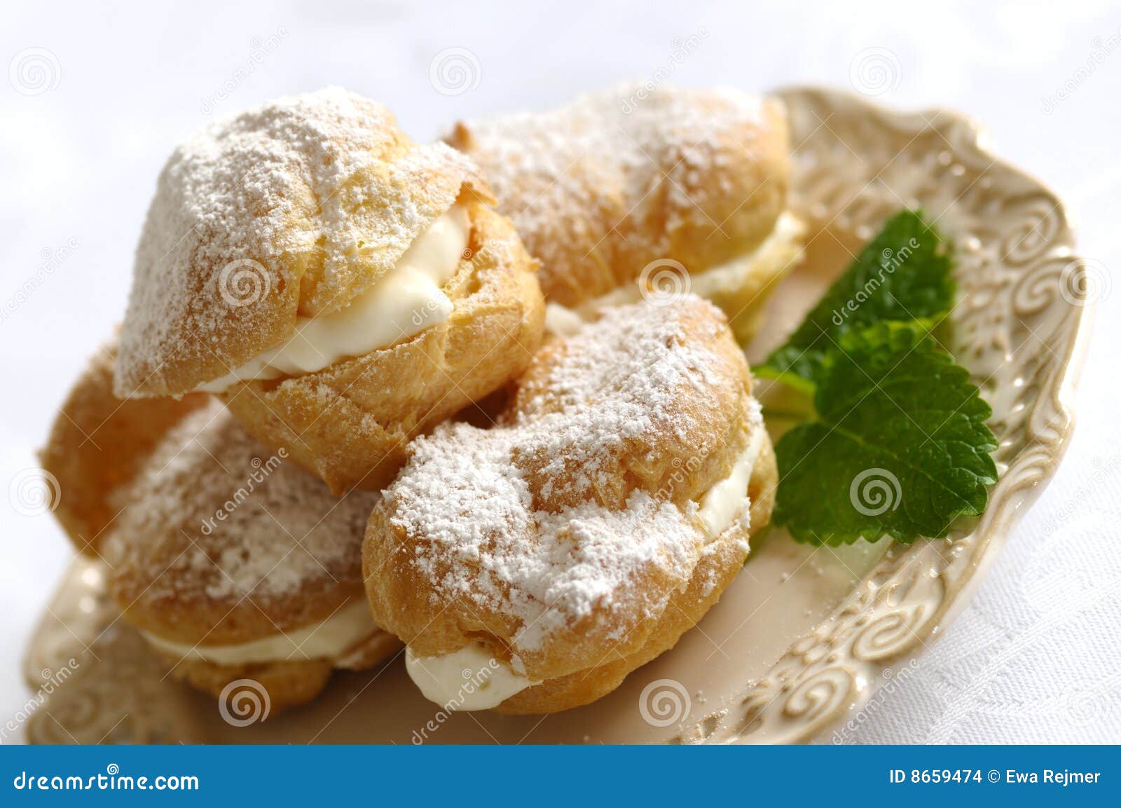 Puff cake stock photo. Image of sweet, filled, mousse - 8659474