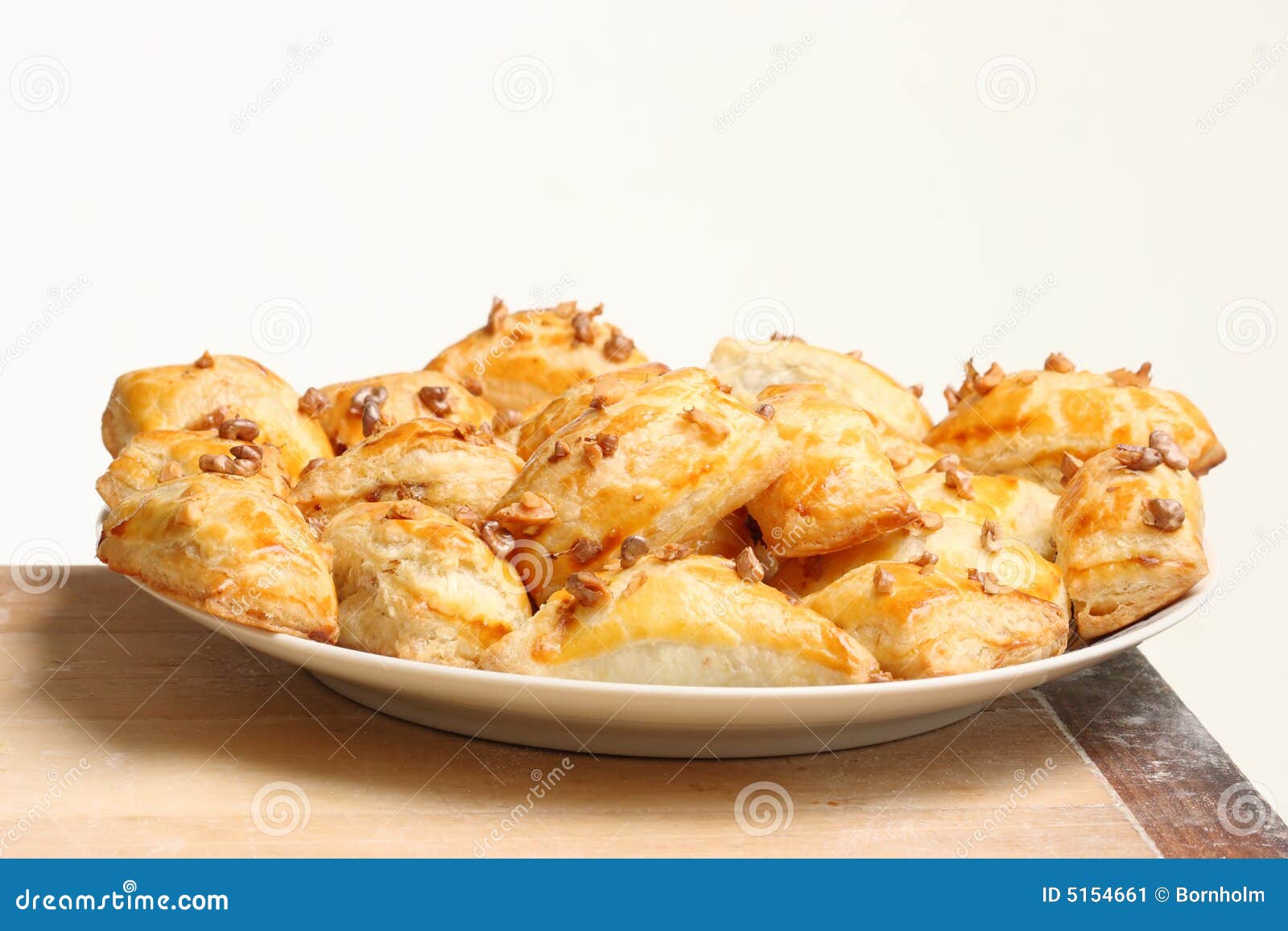 Puff cakes on a dish stock image. Image of pastry, plate - 5154661