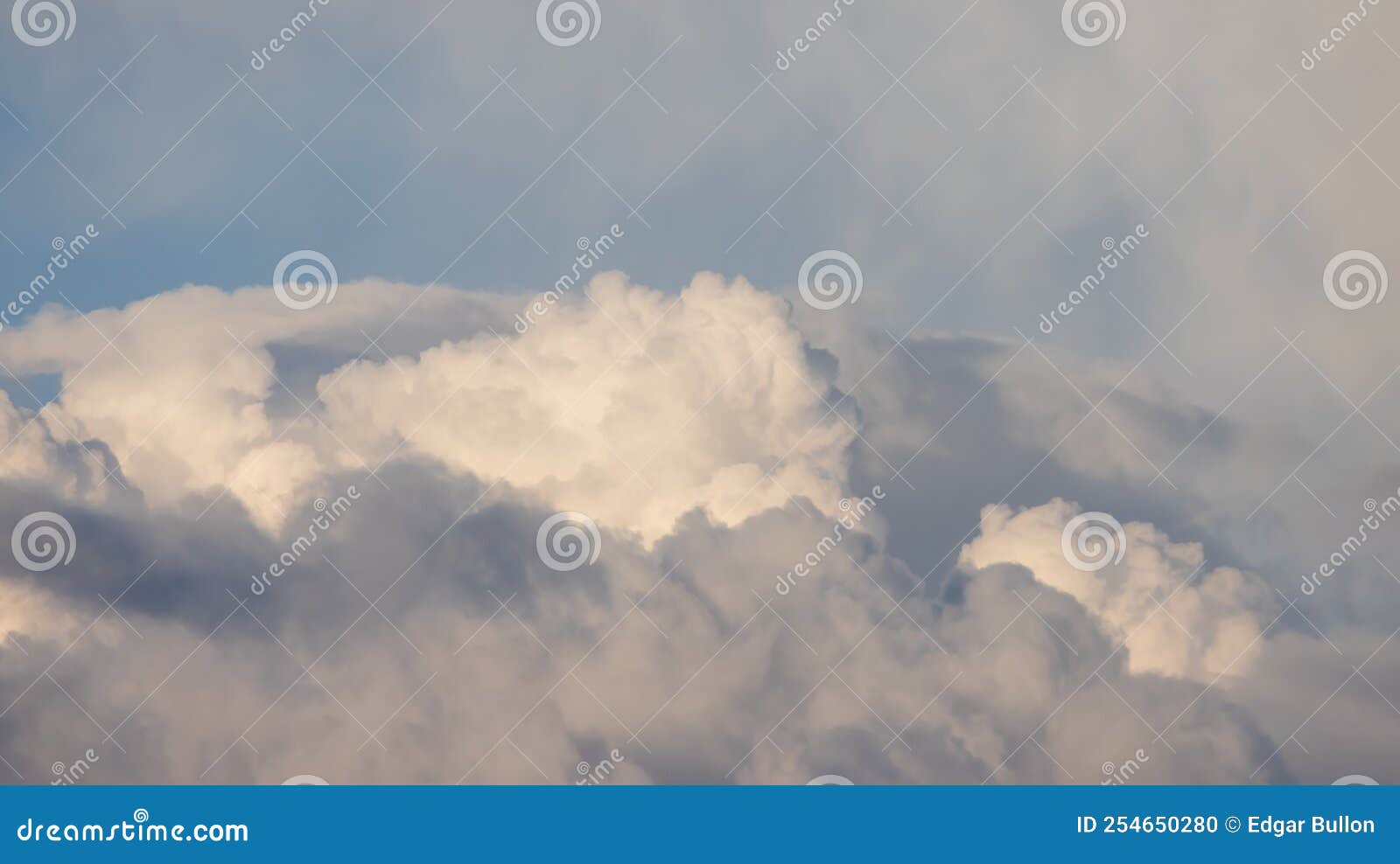 Puff Clouds in the Sky during Sunset. Stock Photo - Image of canadian ...