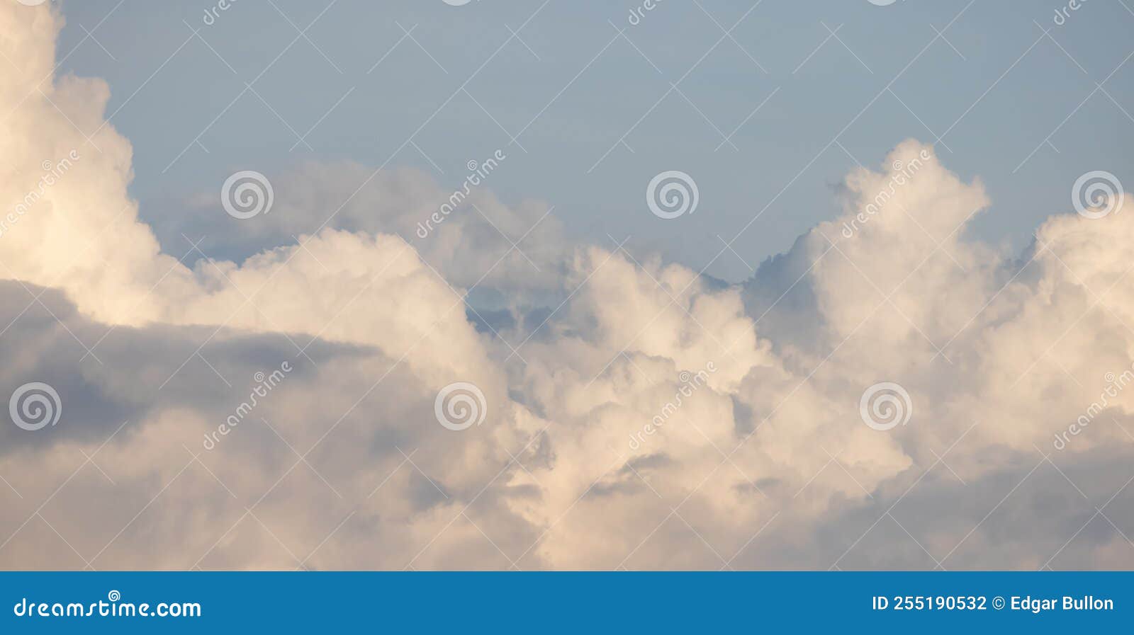 Puff Clouds in the Sky during Sunset. Stock Photo - Image of cumulus ...
