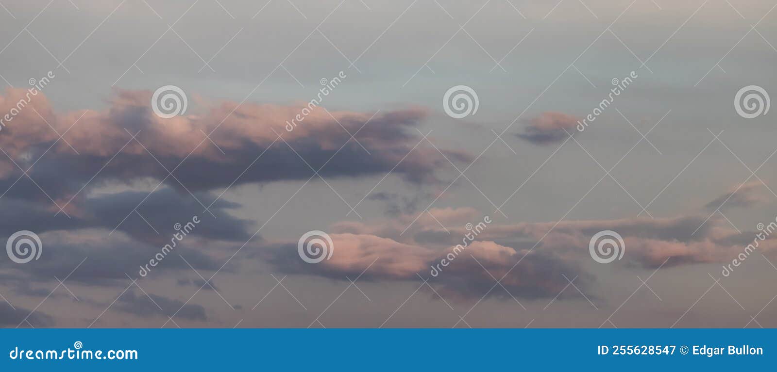 Puff Clouds in the Sky during Sunset. Zoom in. Cloudscape Background ...