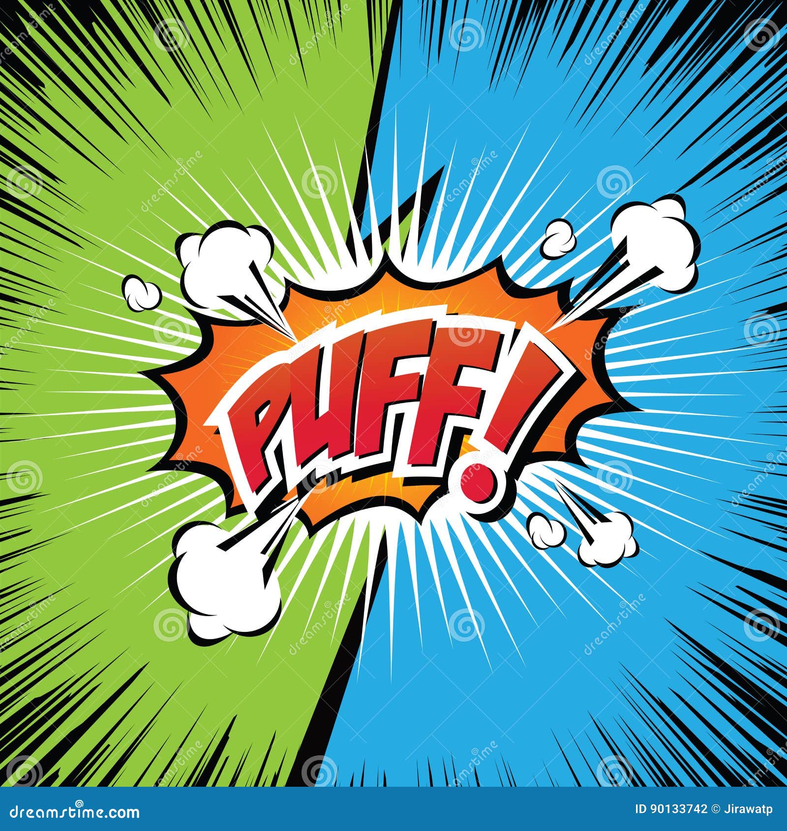 Puff! Comic Speech Bubble, Cartoon Stock Vector - Illustration of cloud ...