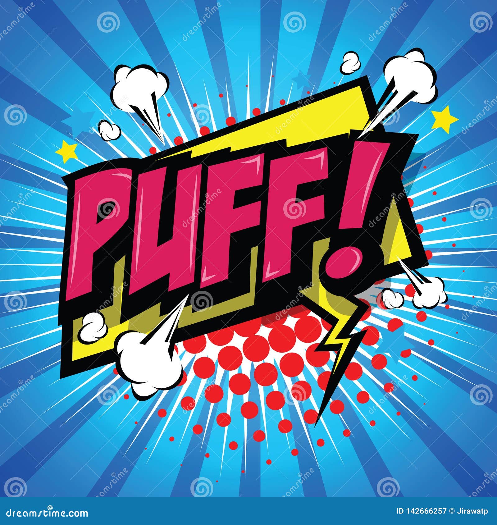 Puff! Comic Speech Bubble. Vector Eps 10. Stock Vector - Illustration ...