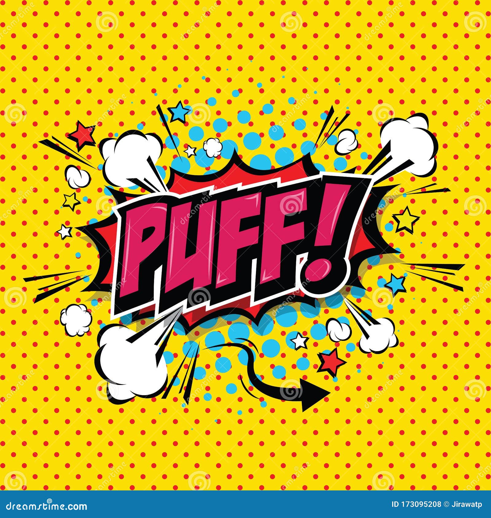 Puff! Comic Speech Bubble. Vector Eps 10 Stock Vector - Illustration of ...