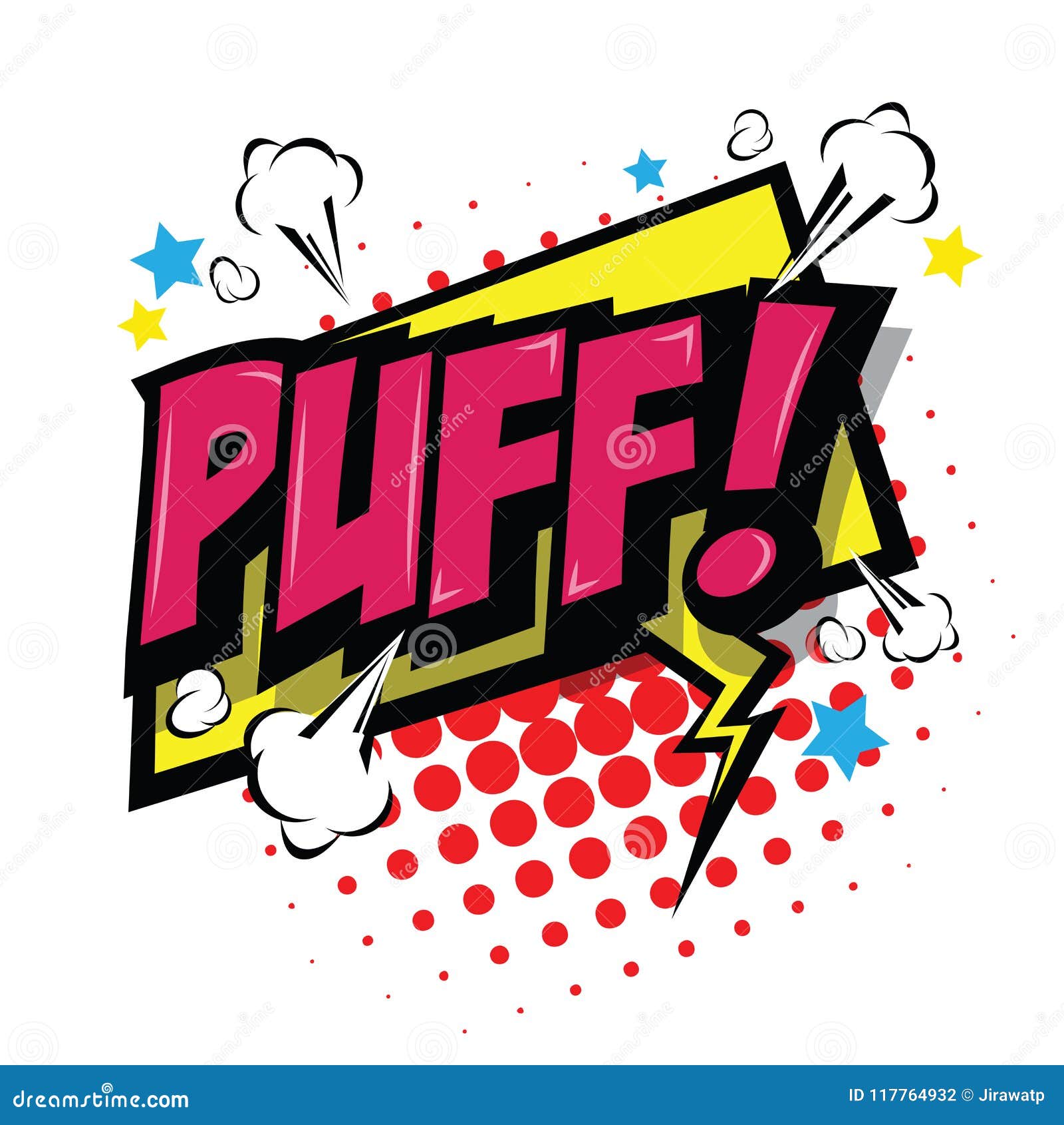 Puff! Comic Speech Bubble. Vector Eps 10. Stock Vector - Illustration ...