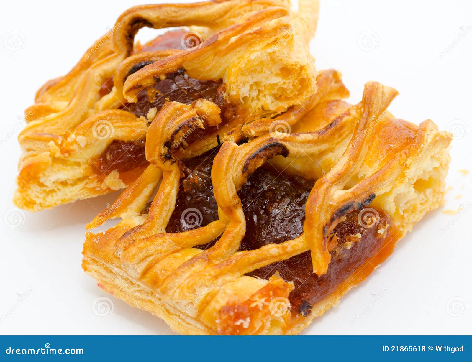 Puff jam cakes stock photo. Image of peach, piece, browned - 21865618