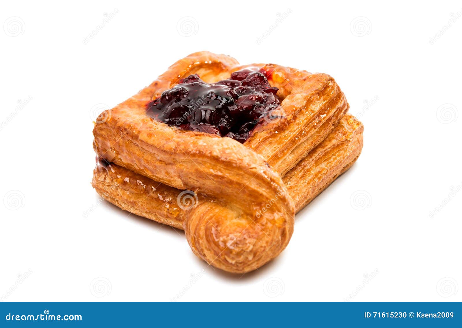 Puff with jam stock photo. Image of closeup, bread, brown - 71615230