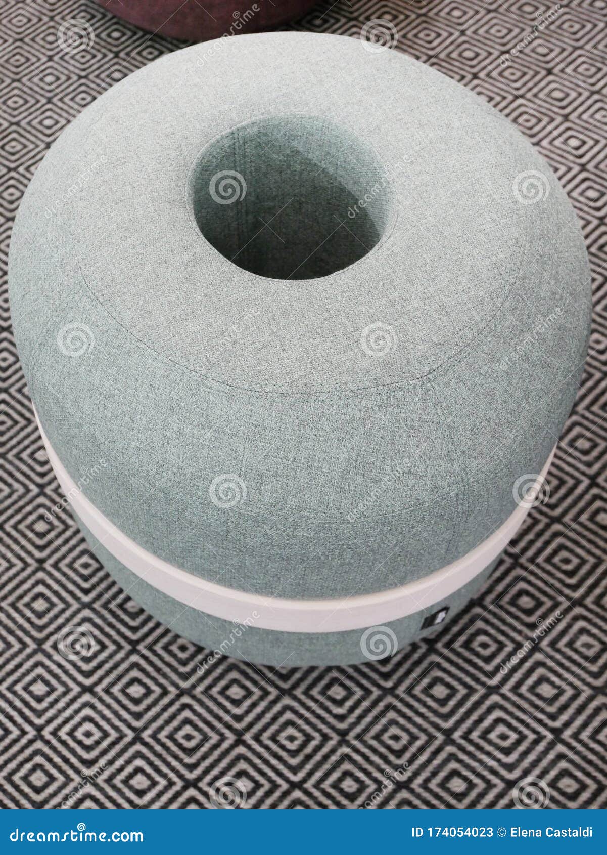 The puff seat stock image. Image of pill, blue, furniture - 174054023