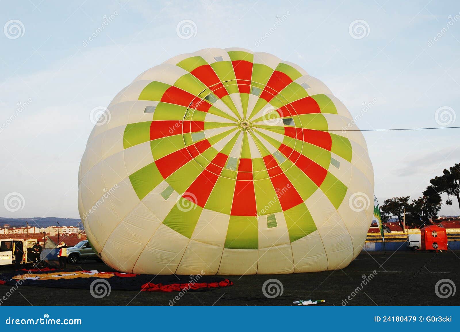 Hot Air Balloon Deflating Editorial Photo | CartoonDealer.com #53666317