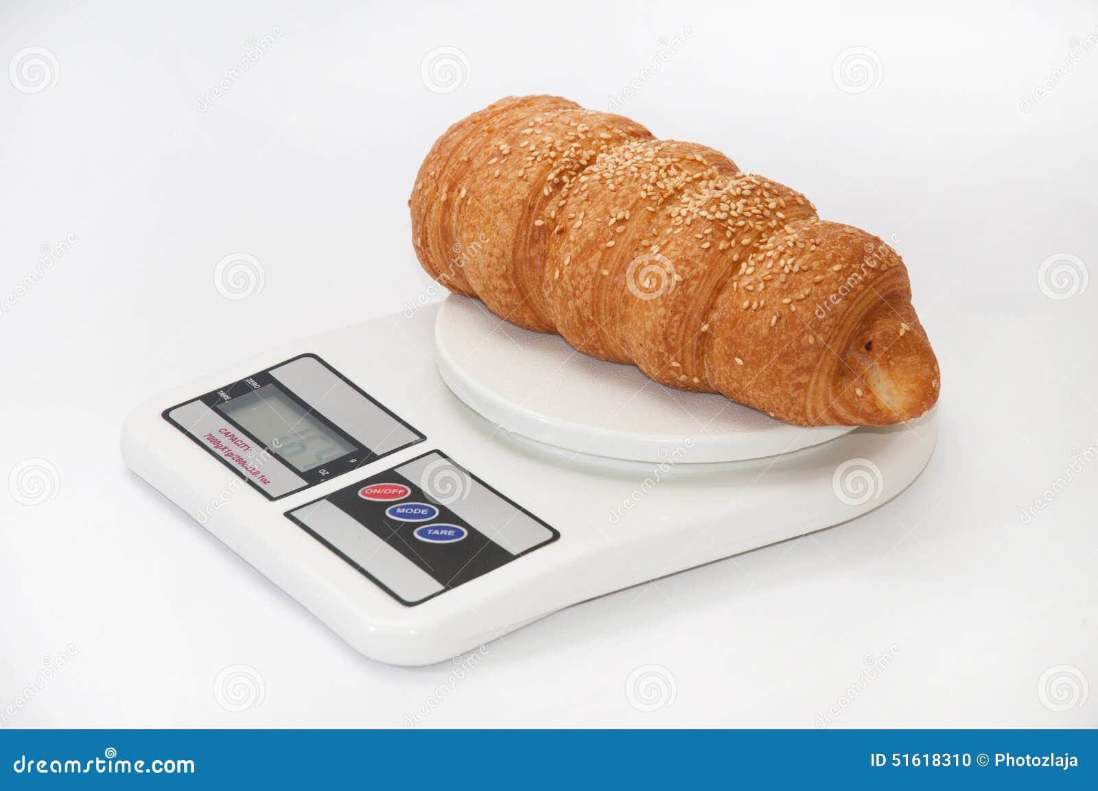 Puff Pastry from Bakery on a Digital Scale Stock Photo - Image of ...