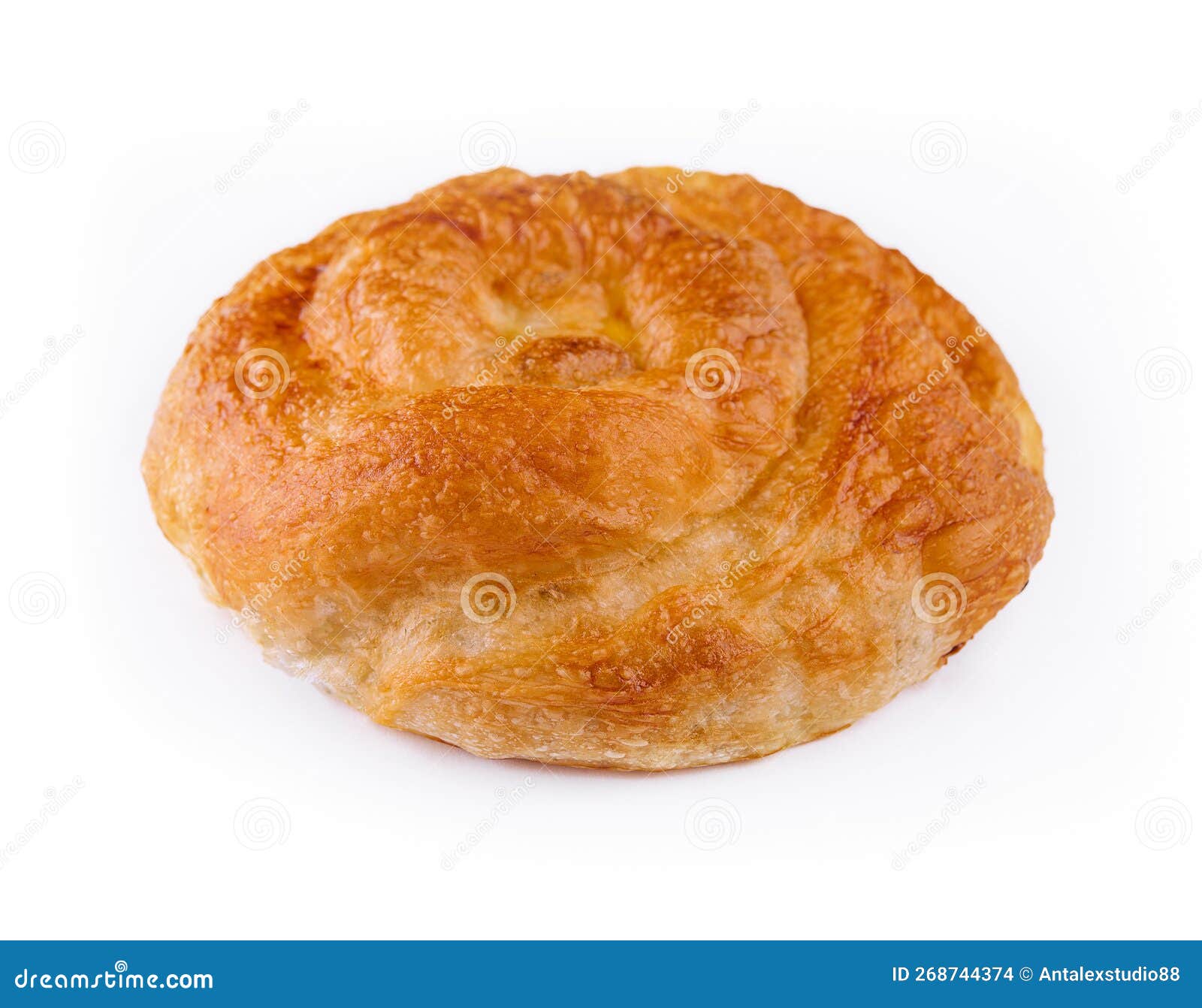 Puff Pastry Bun Rolled Up in the Form of a Snail Stock Photo - Image of ...