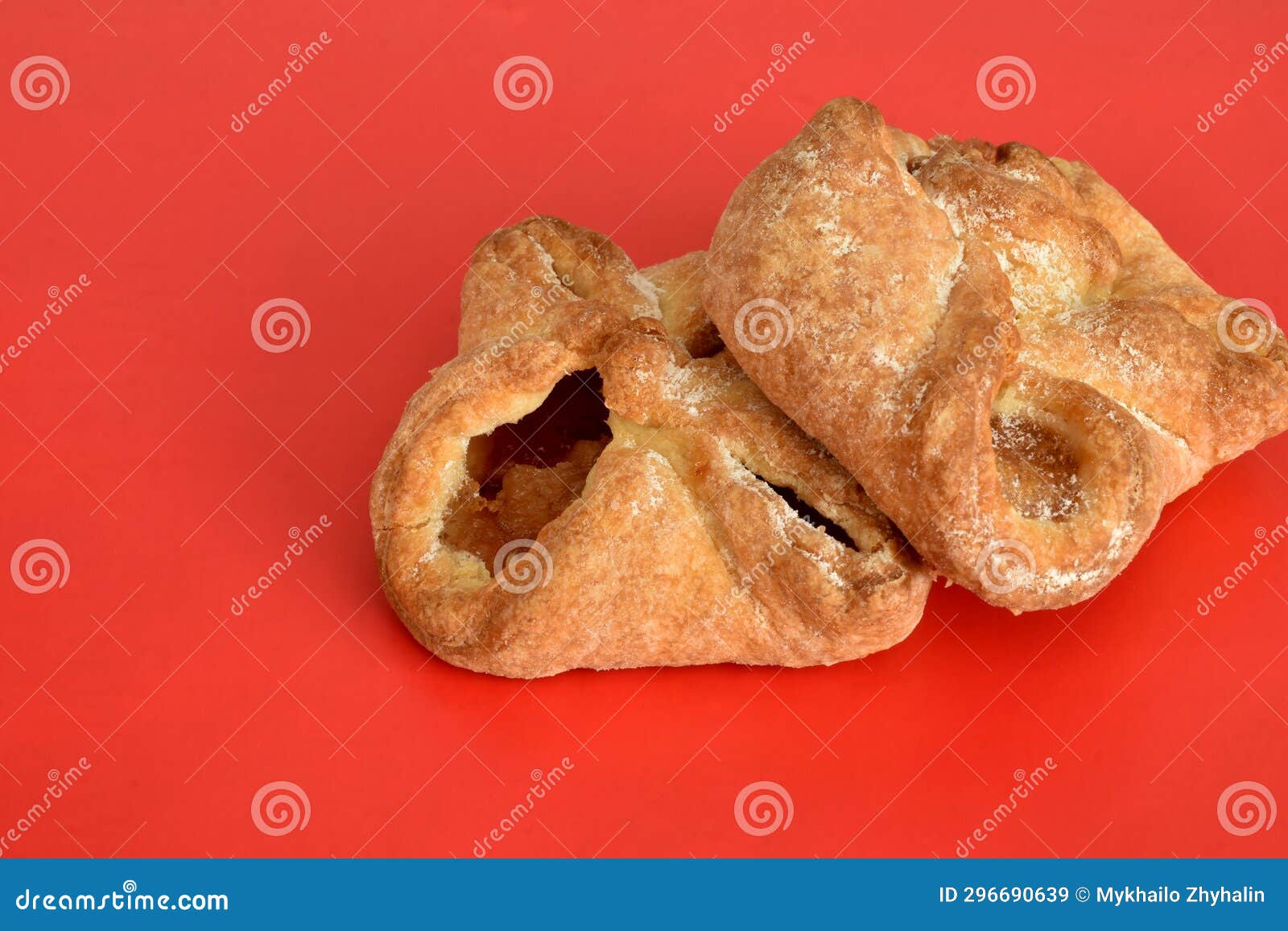 Puff Pastry Cookies with Filling Inside. Stock Image - Image of ...