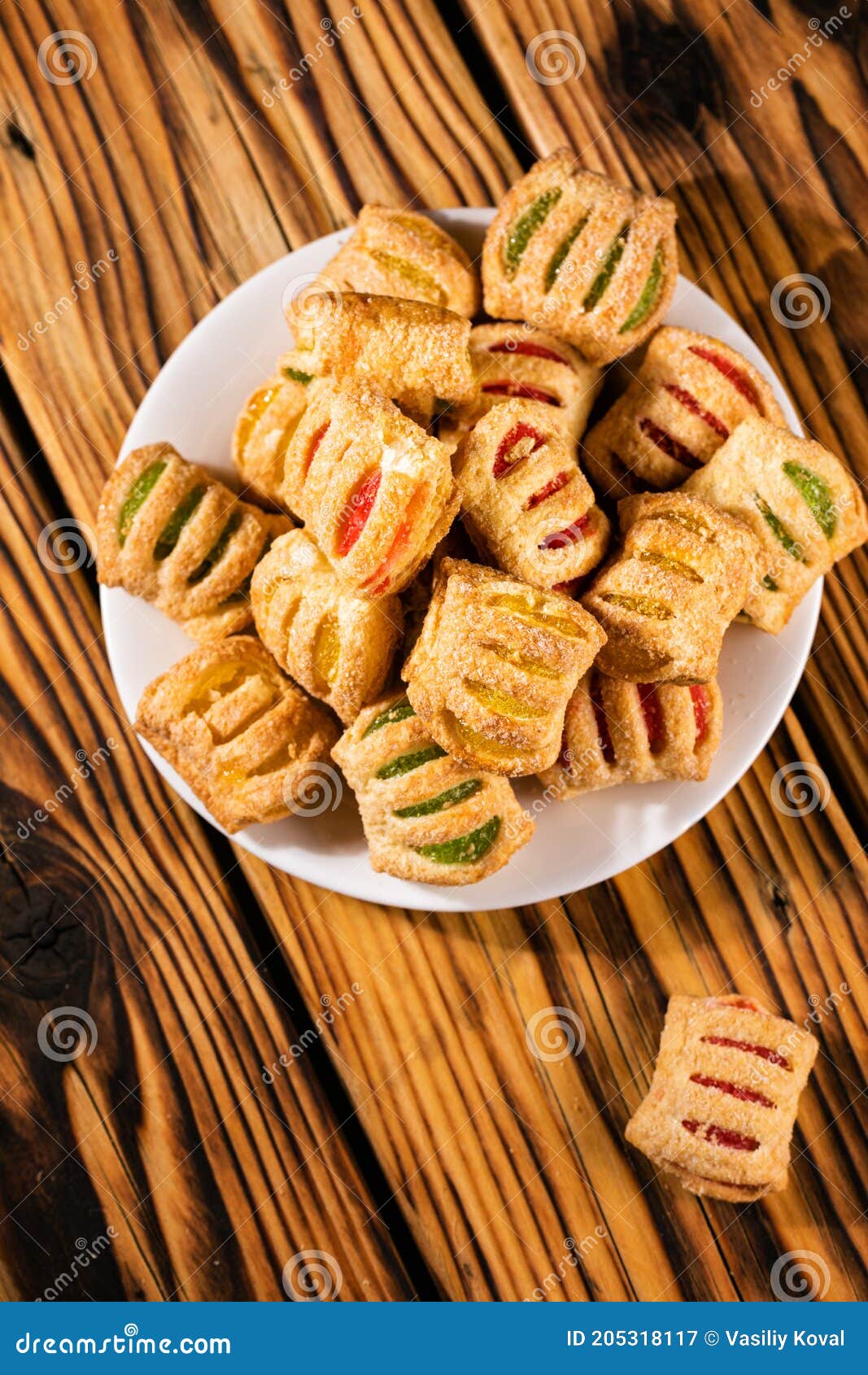 Puff Pastry Cookies with Jam Stock Image - Image of crust, bakery ...