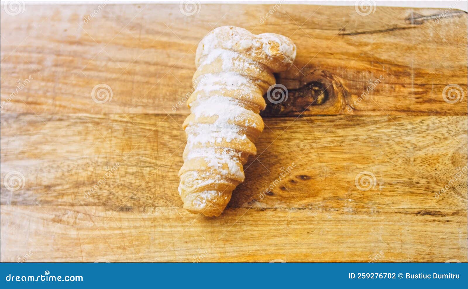 Puff Pastry with Cream. the Cake is Round in Shape Stock Photo - Image ...