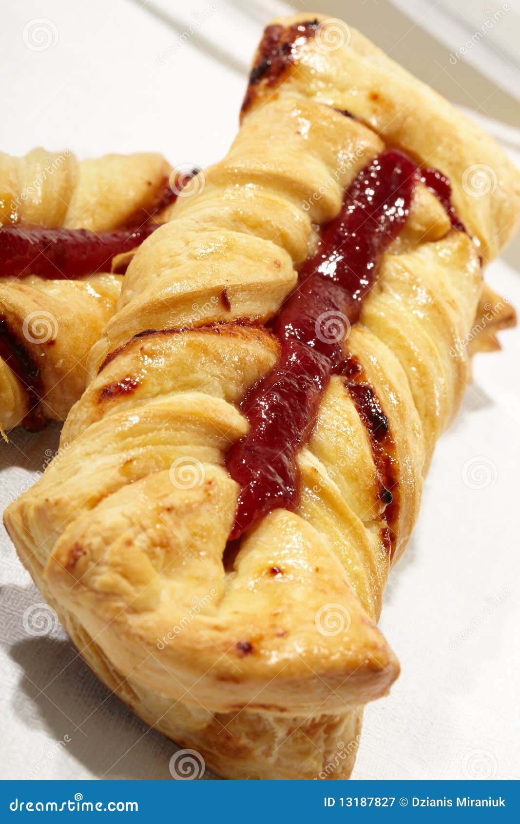 Puff pastry with jam stock image. Image of lunch, bakery - 13187827