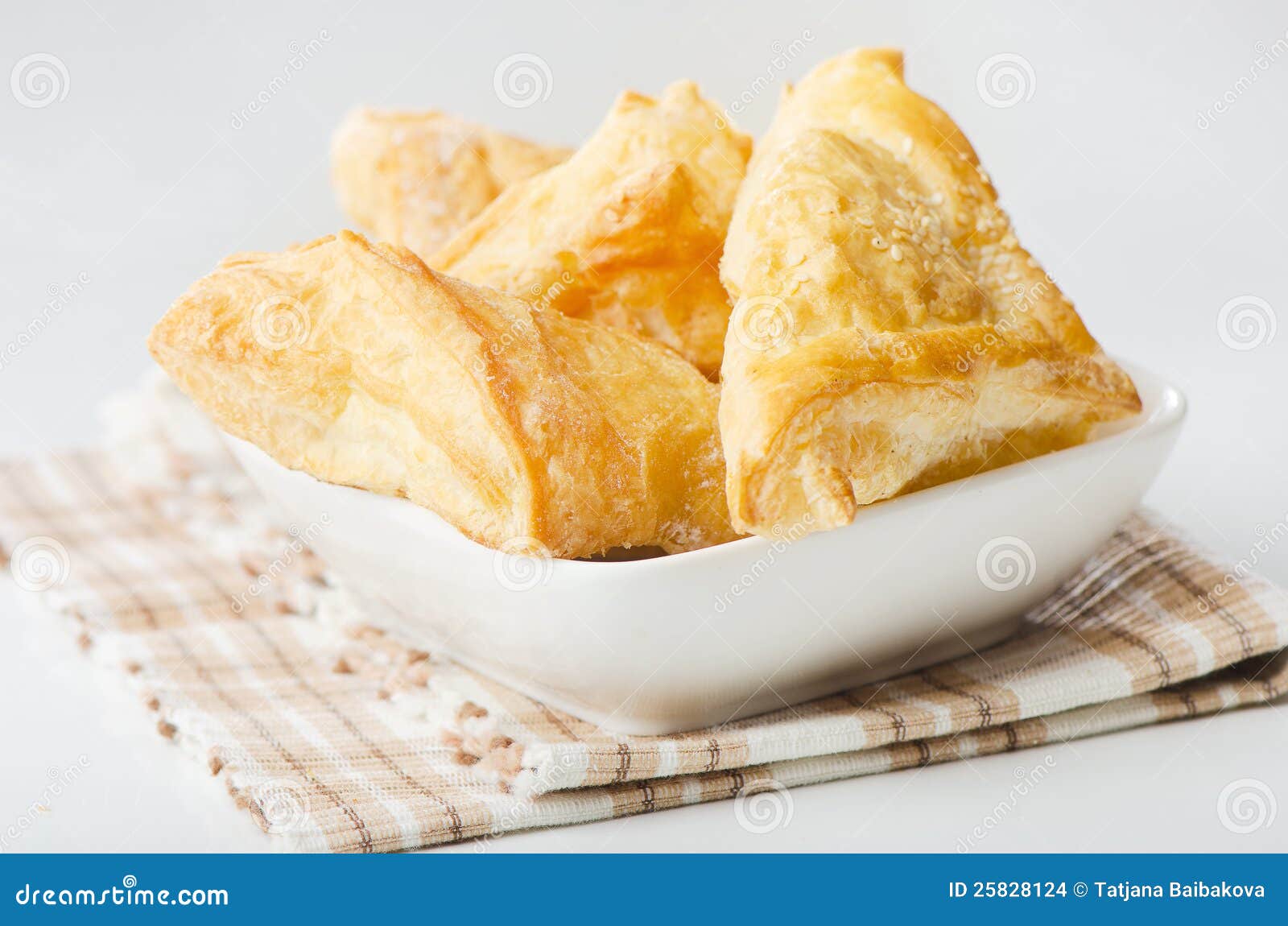 Puff pastry patties stock photo. Image of objects, napkin - 25828124