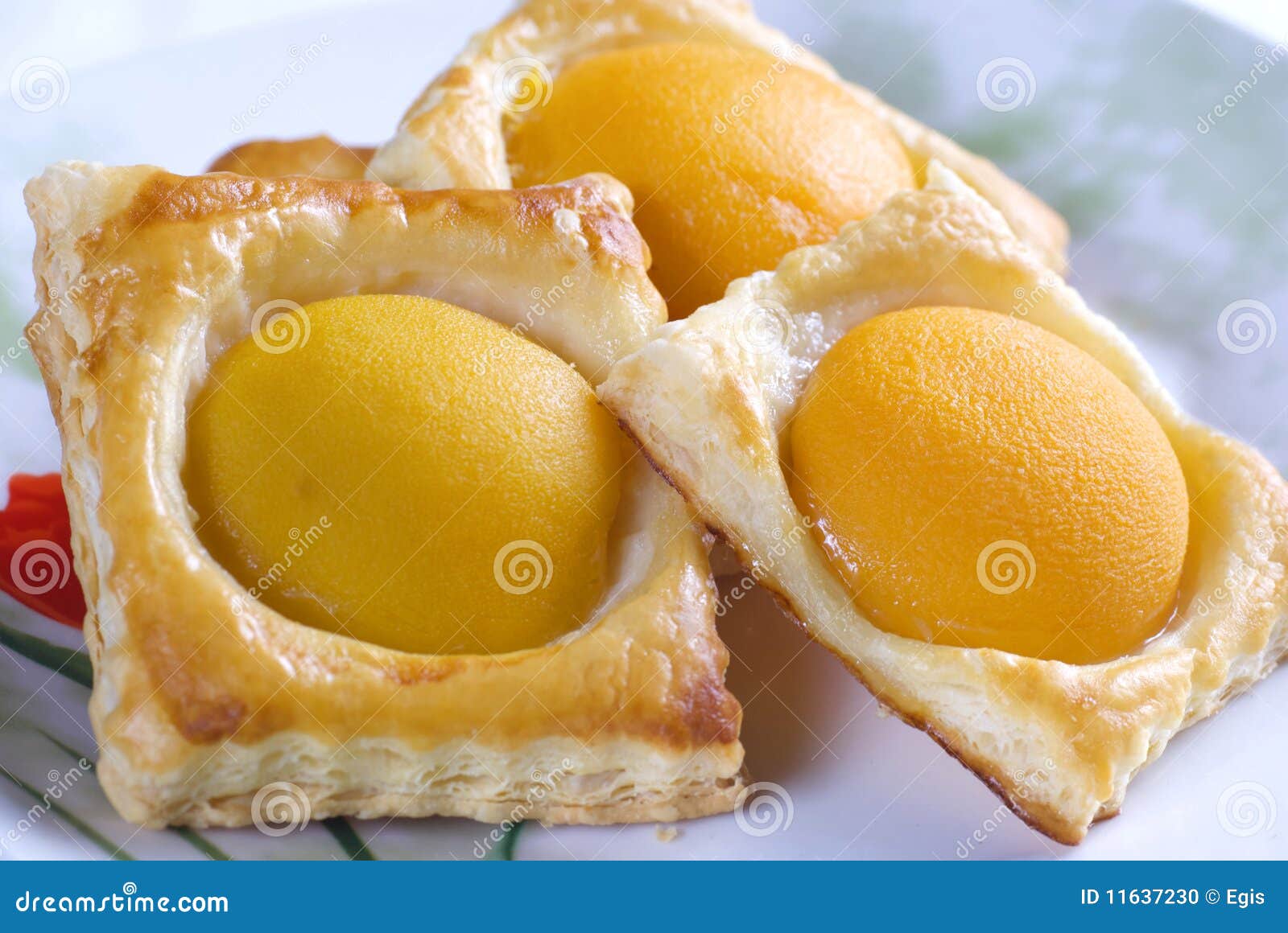 Puff pastry peach stock photo. Image of pastry, delicious - 11637230