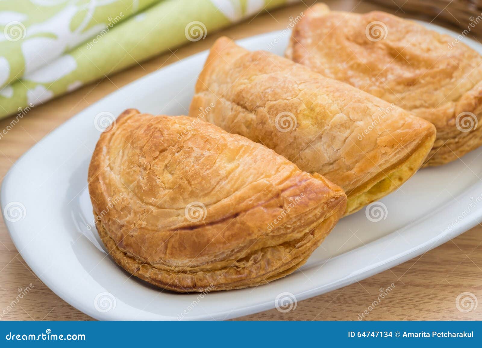 Puff pastry on plate stock photo. Image of homemade, plate - 64747134