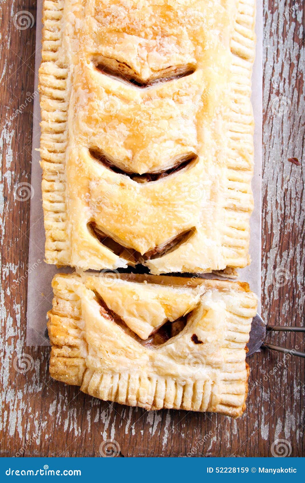 Puff pastry rectangle cake stock image. Image of pastry - 52228159