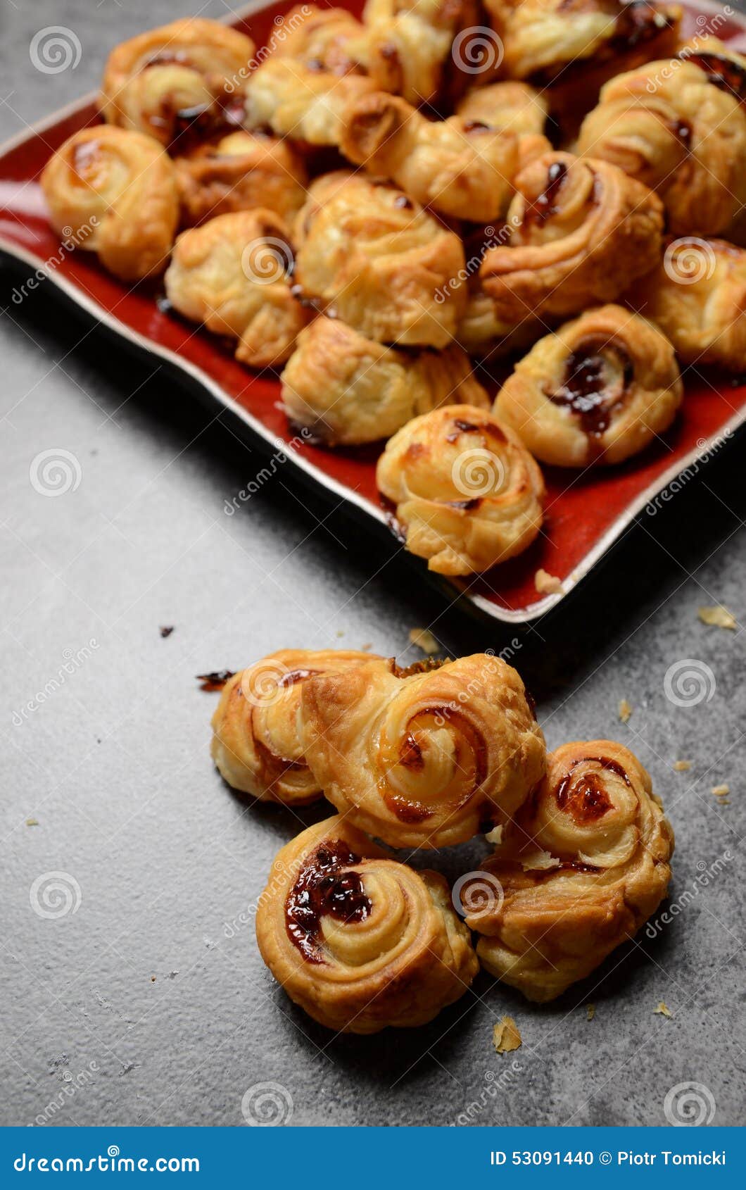 Puff Pastry Rolls with Fruity Marmalade Stock Photo - Image of cocoa ...