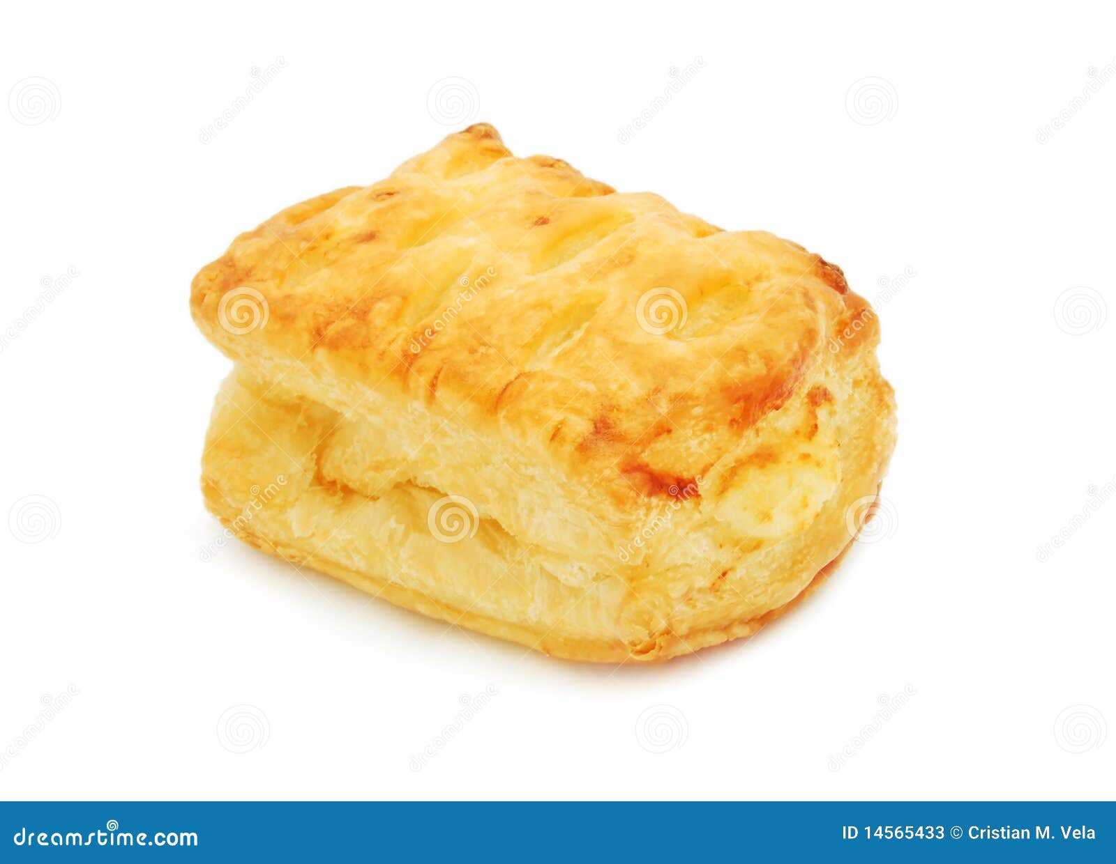 Puff Pastry with Sweet Cheese Stock Image - Image of bread, delight ...