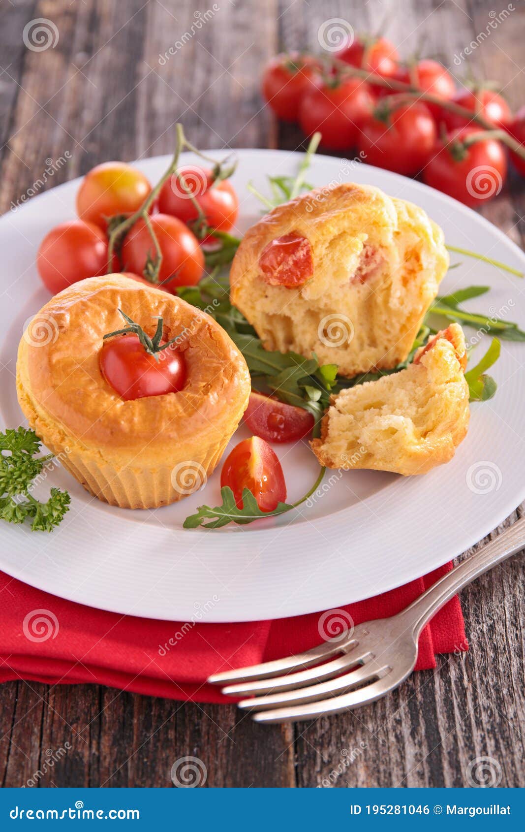 Puff pastry with tomato stock photo. Image of diet, savoury - 195281046