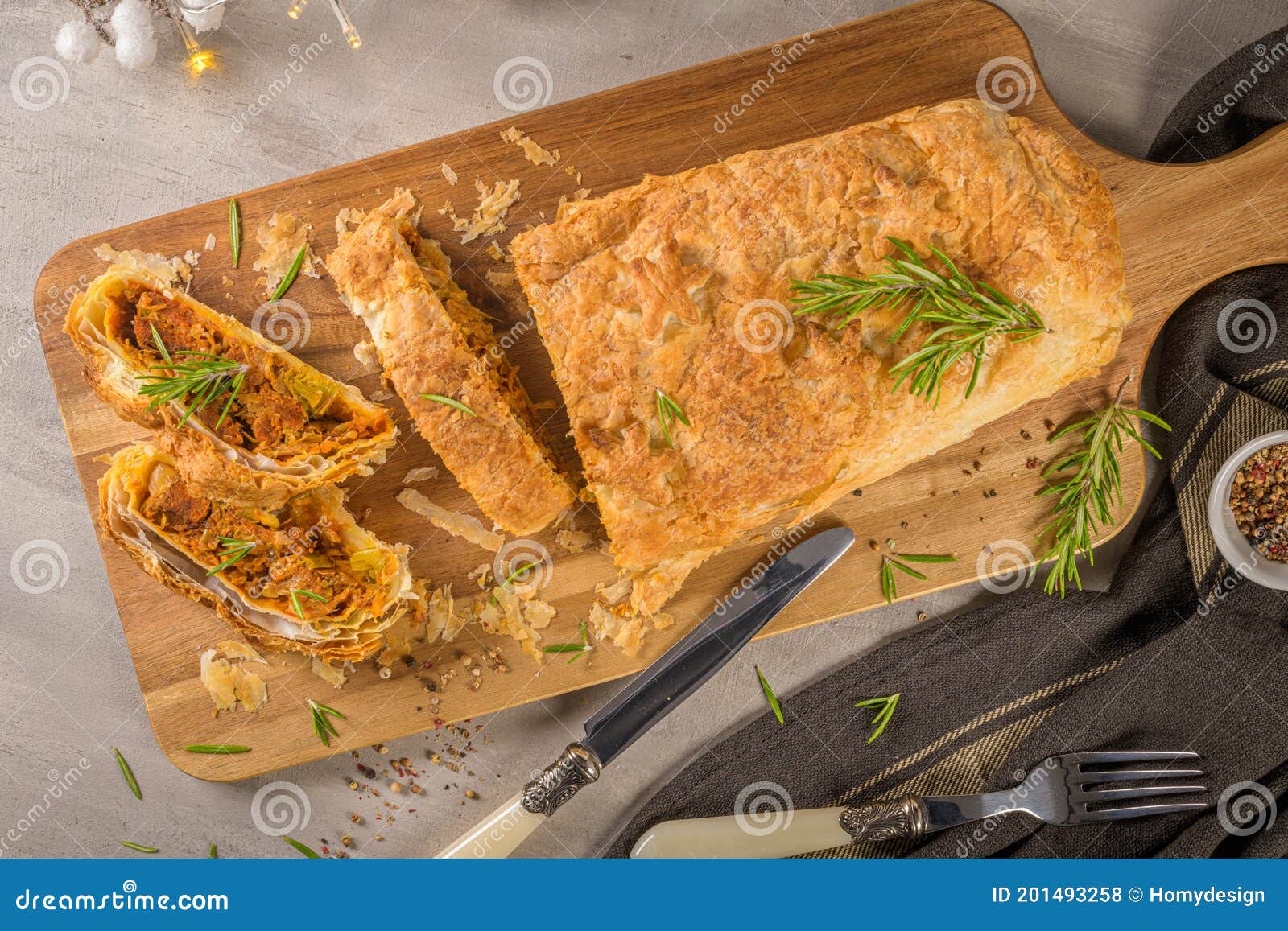 Puff pastry vegetable roll stock photo. Image of nutritionist - 201493258