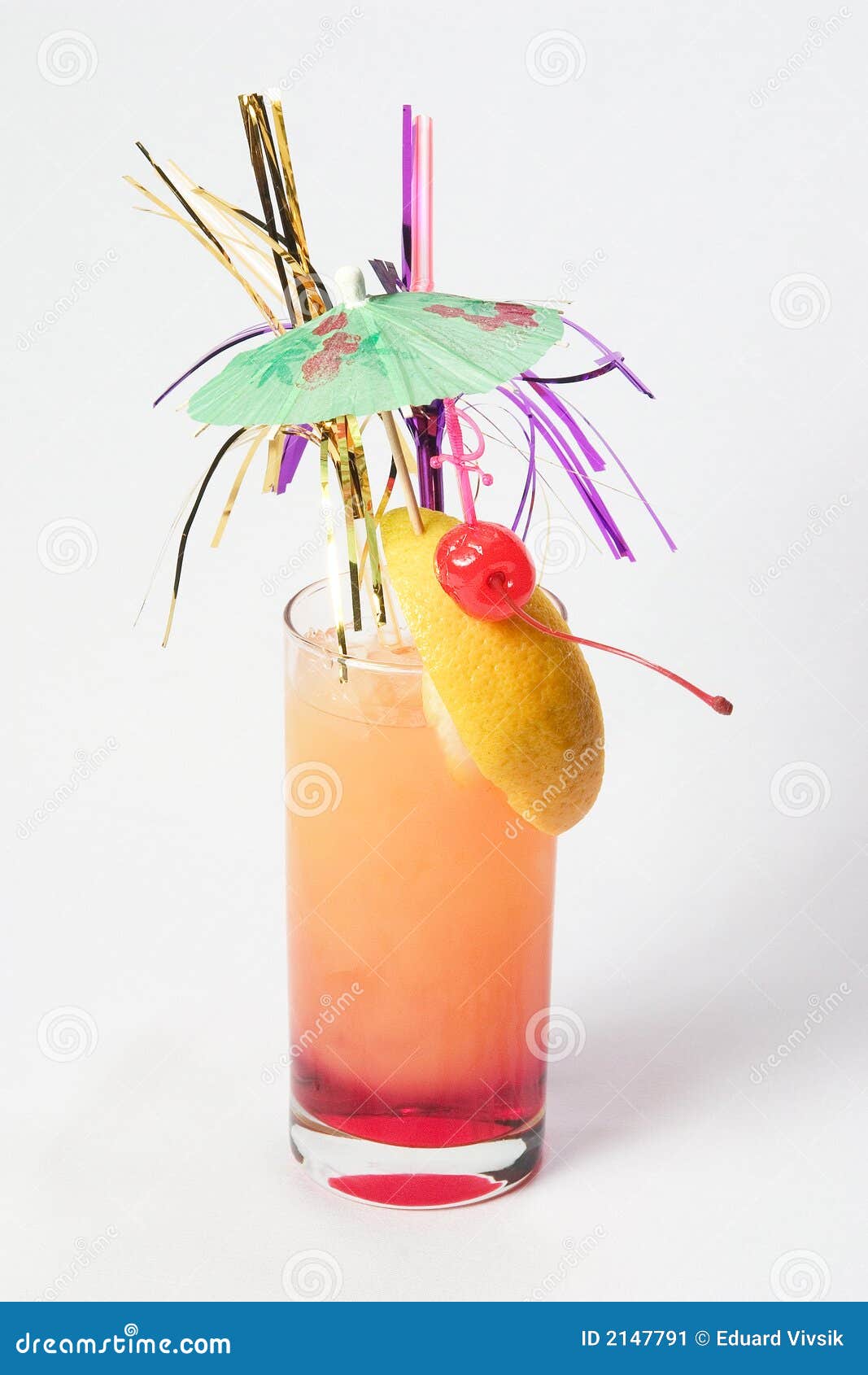 Puff pink cocktail stock image. Image of nice, long, round - 2147791