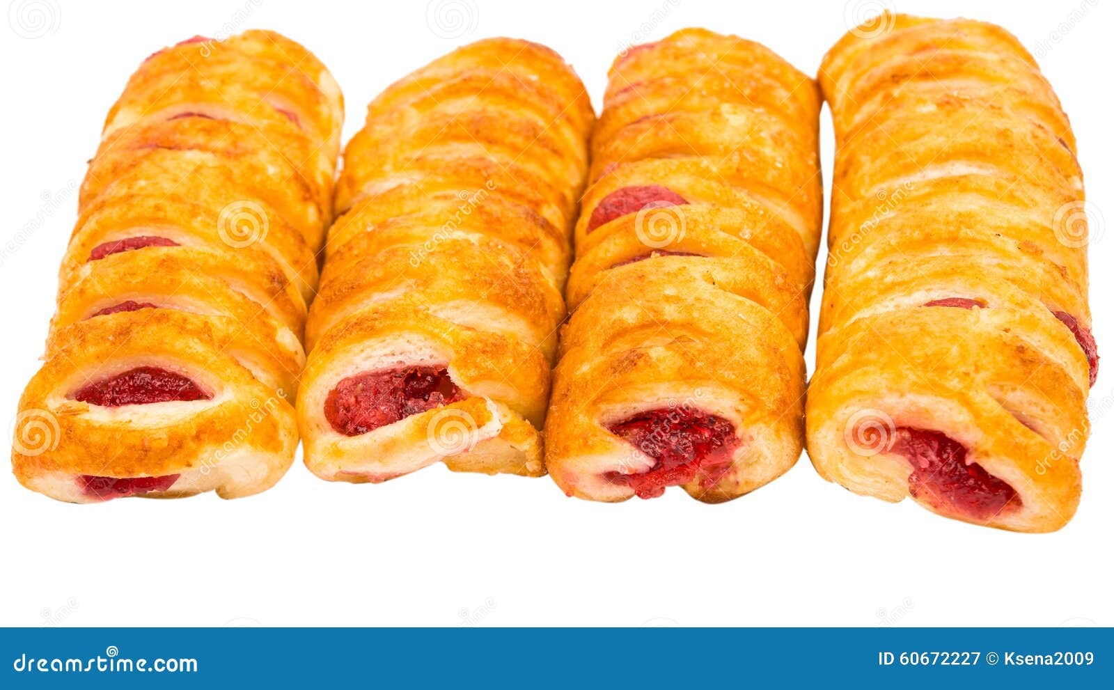 Puff rolls with cream stock image. Image of meal, isolated - 60672227