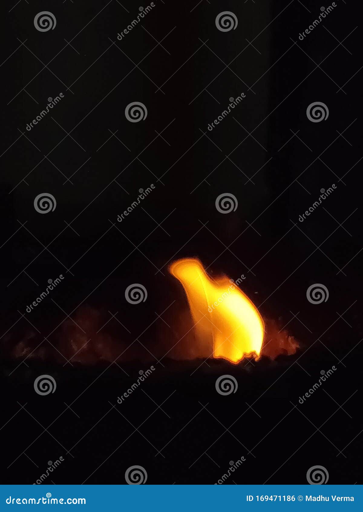 A Puff of Small Fire Rising from a Firebox Stock Photo - Image of ...