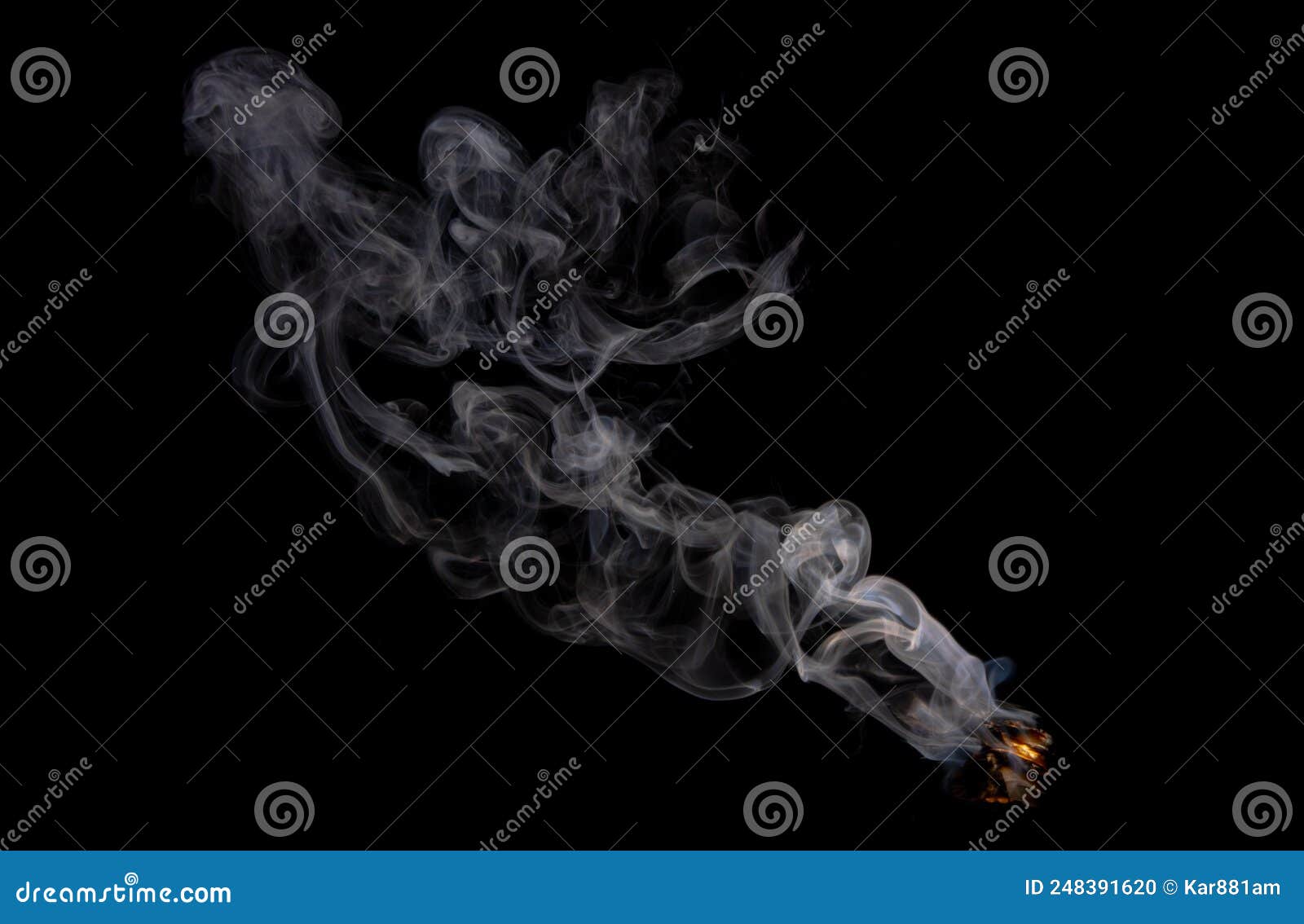 Puff of Smoke on a Black Background Stock Illustration - Illustration ...