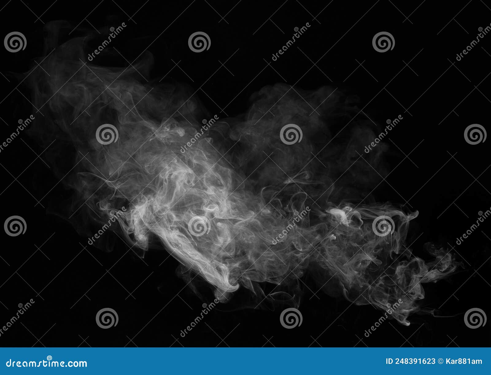 Puff of Smoke on a Black Background Stock Illustration - Illustration ...