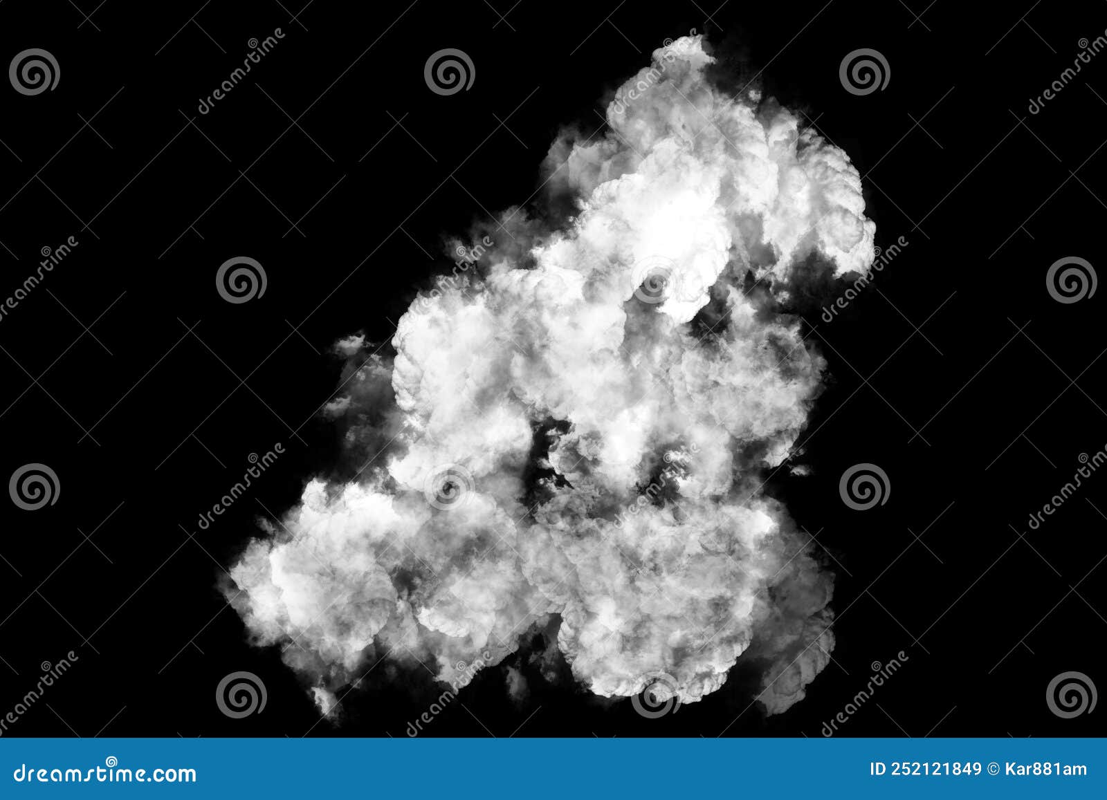 Puff of Smoke on a Black Background Stock Illustration - Illustration ...