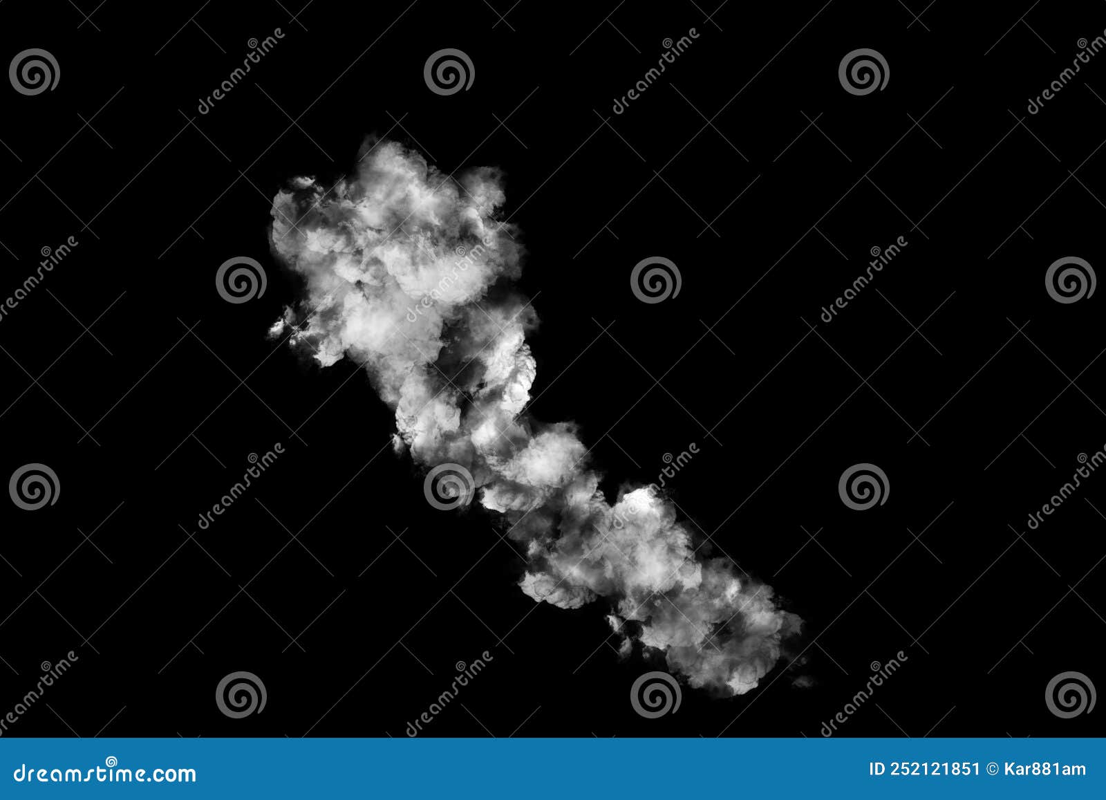Puff of Smoke on a Black Background Stock Illustration - Illustration ...