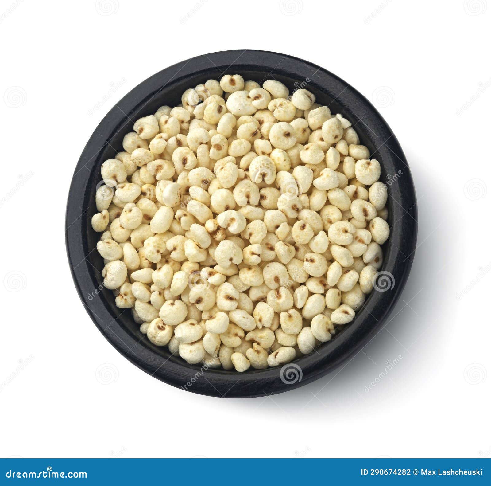 Puffed Millet Isolated on White Background, Top View Stock Photo ...