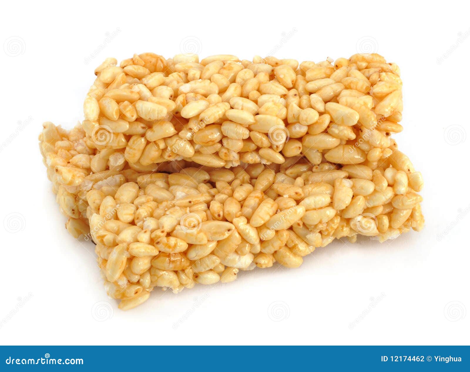 Puffed Rice Bread Isolated On White Background Stock Photo ...