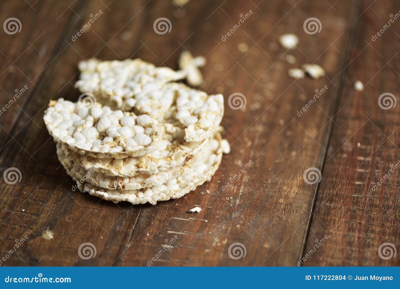 Puffed Rice Cakes on a Table Stock Photo - Image of cereal, home: 117222804