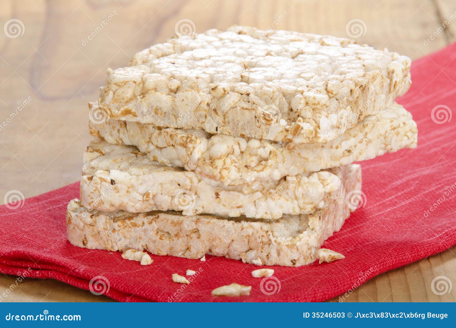 Puffed rice on a red cloth stock image. Image of rice - 35246503